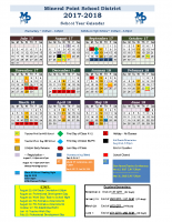 District Calendar | Mineral Point School District
