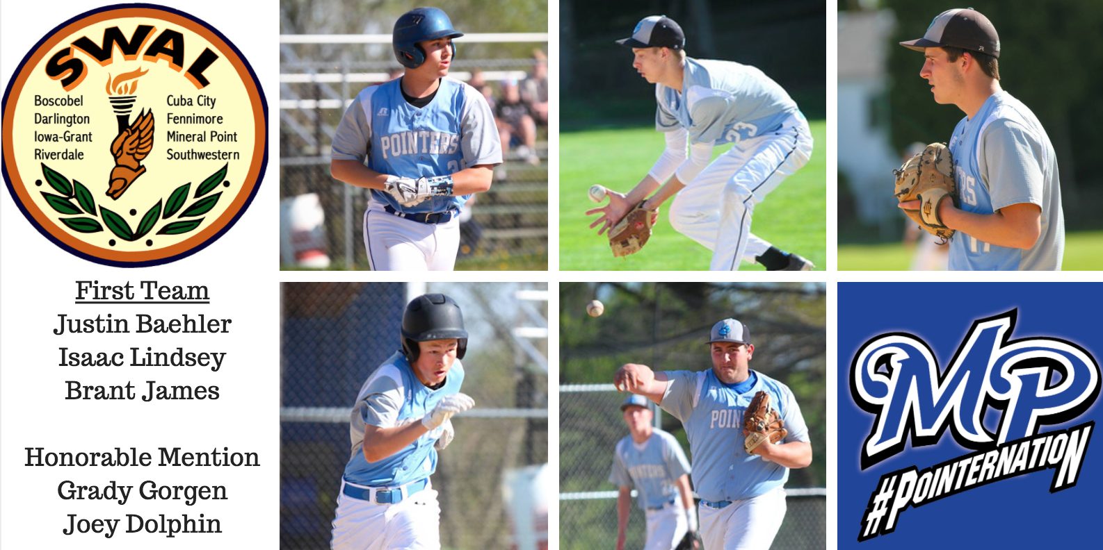 Mineral Point School District | Five Pointers Earn Baseball All ...