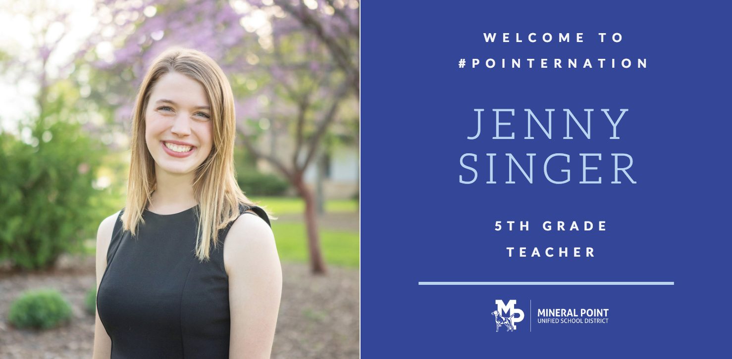 Mineral Point School District | #PointerNation Welcomes Jenny Singer