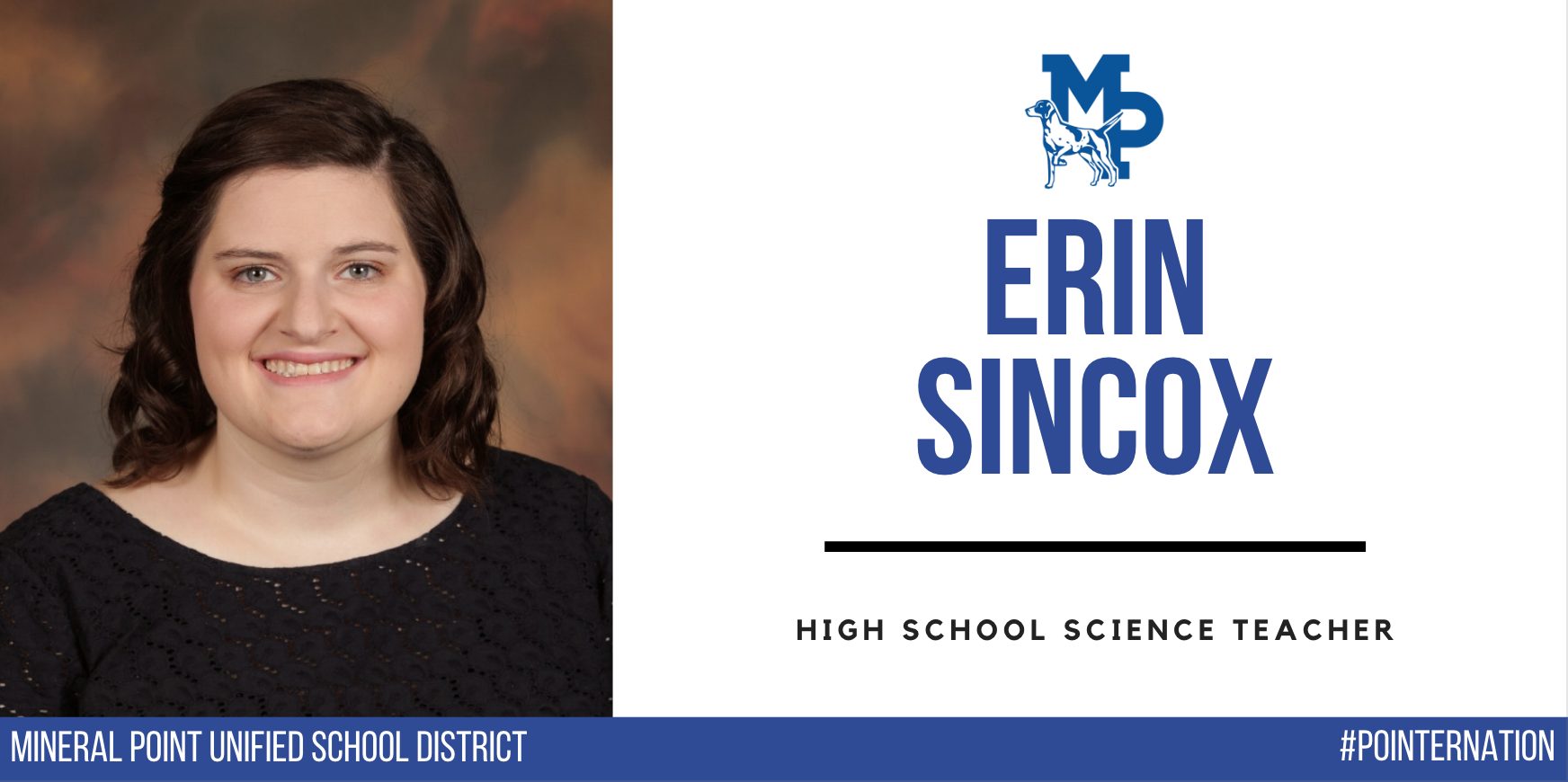 Mineral Point School District | #PointerNation Welcomes Erin Sincox